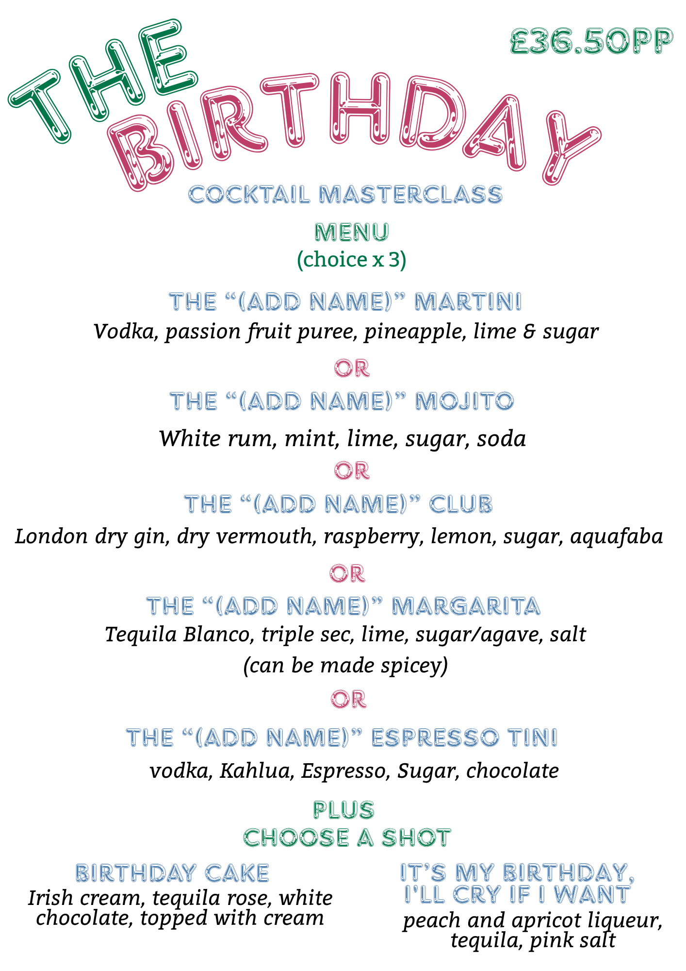 Norwich Cocktail Masterclass – J Doe & Co.